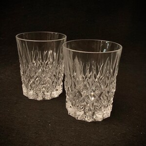 Stunning Crystal Double Old Fashioned Rocks / Whiskey Glasses Set of 2 ...