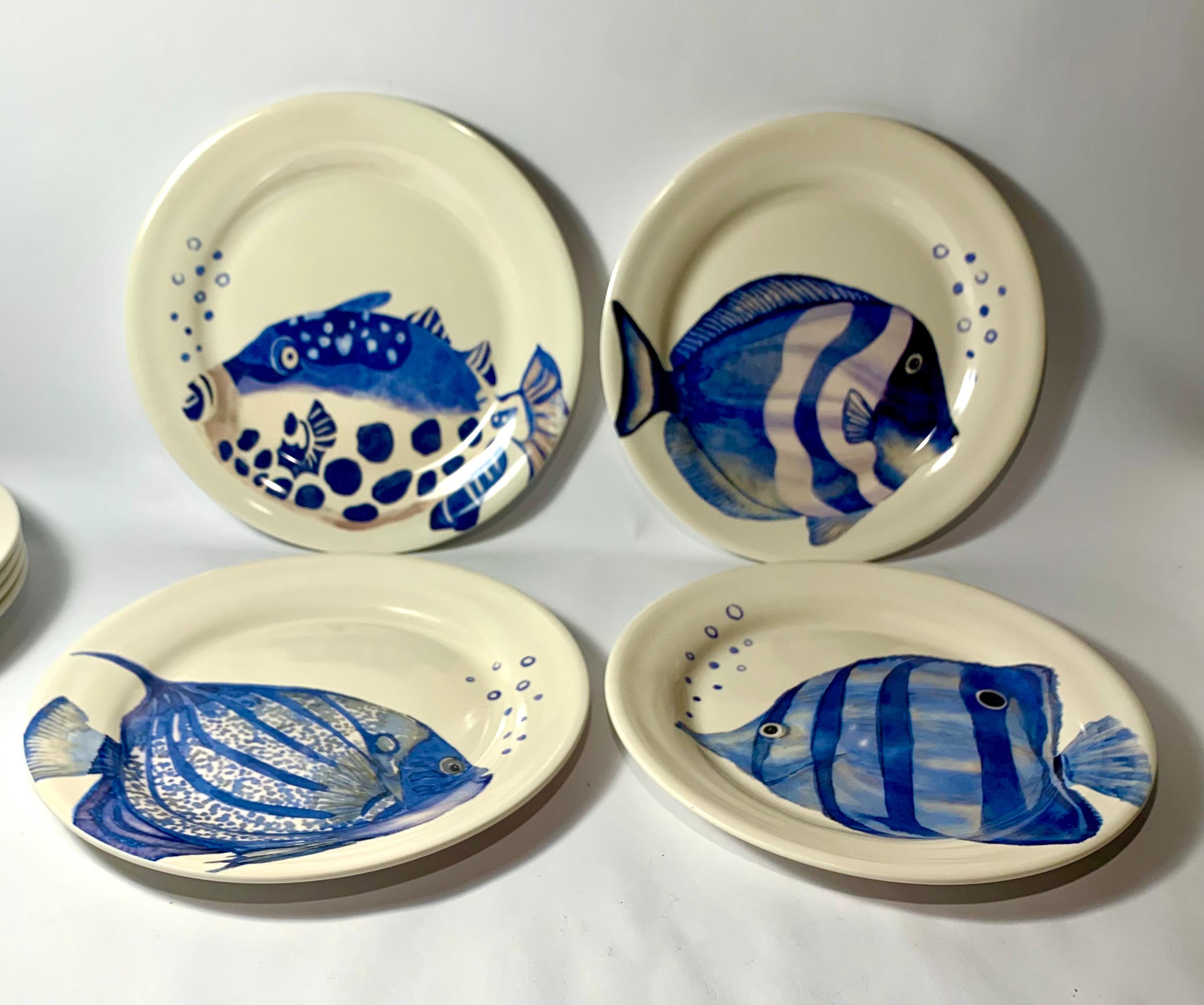 Pier 1 Melamine Dinnerware Set: Beach House Fish Design, 12-piece - Etsy