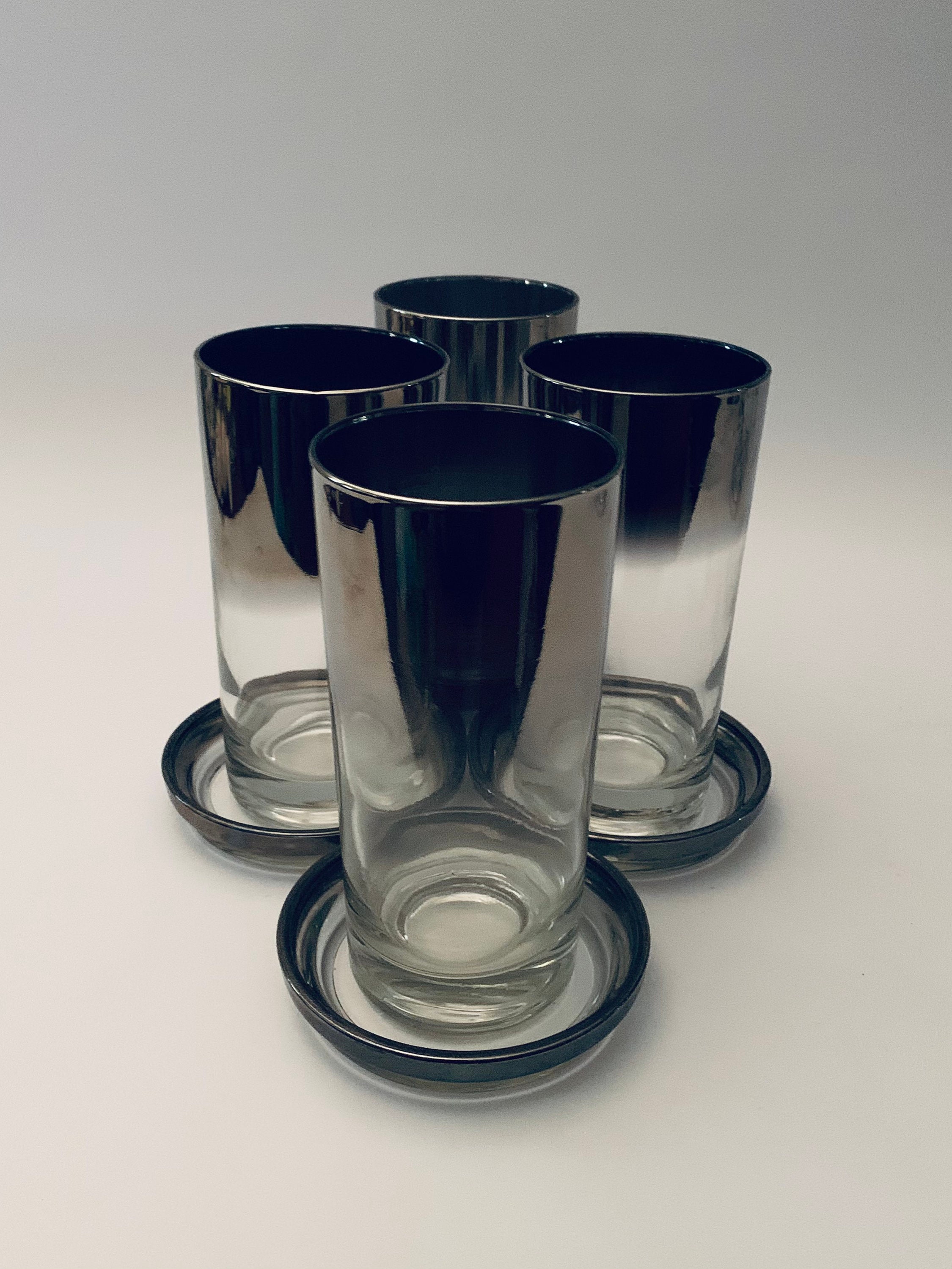 Queens Lusterware / Dorothy Thorpe Silver Tone Fade Highball | Etsy