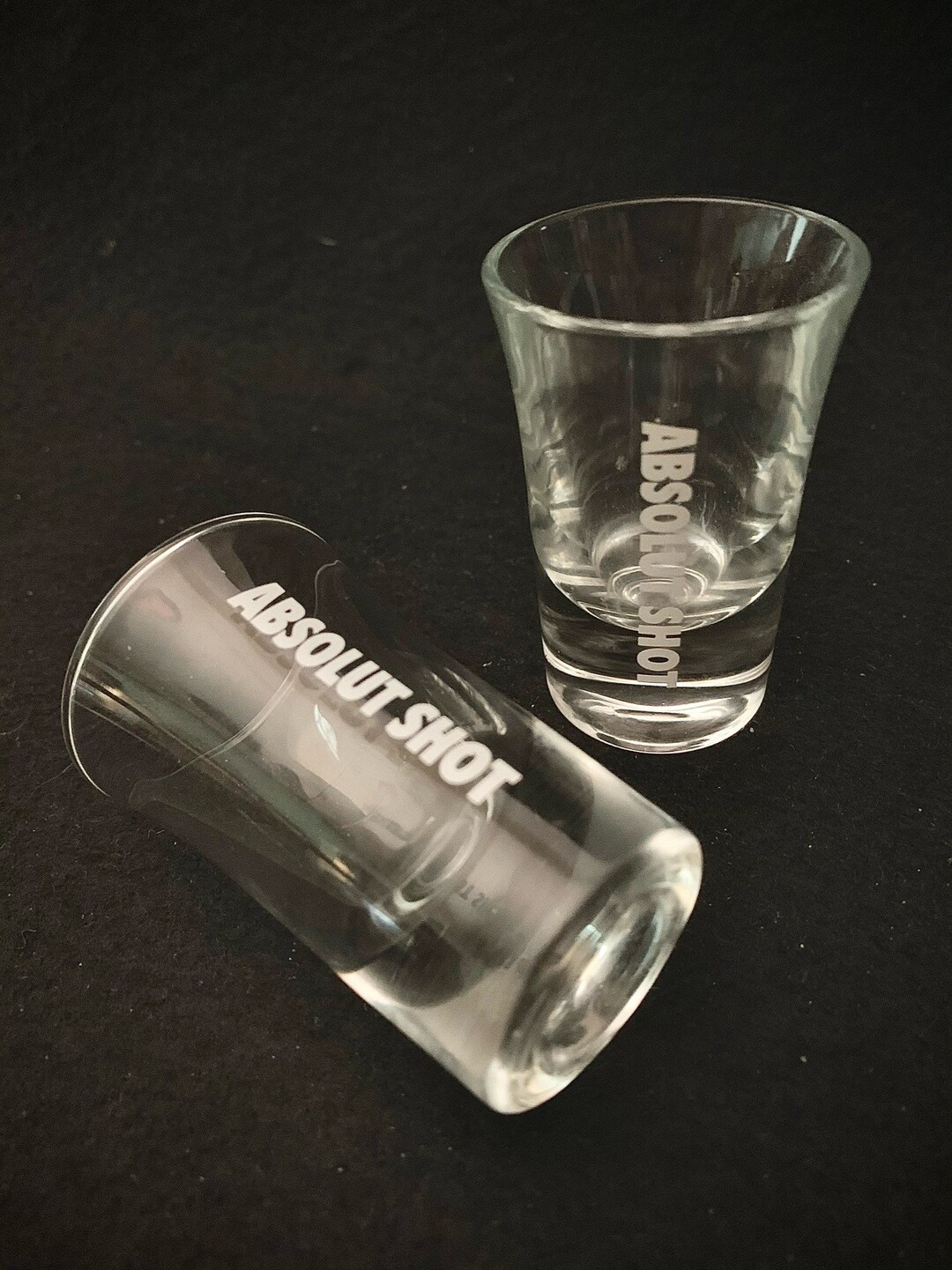 Vintage Pair of Absolut Vodka Flared Shot Glasses - Etsy