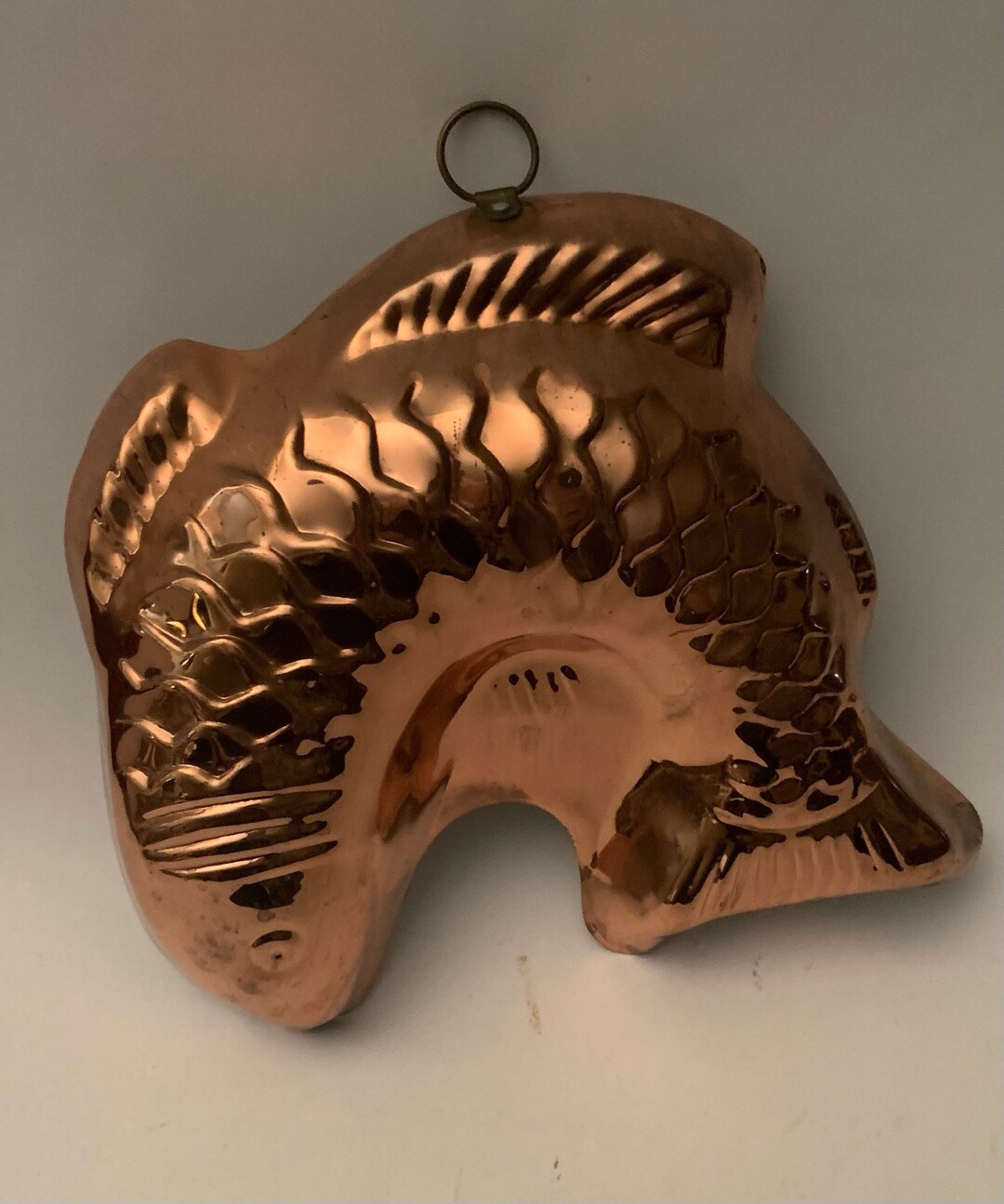 Vintage Tin Lined Copper Food Mold, Fish Design Copper Mold Vintage ...