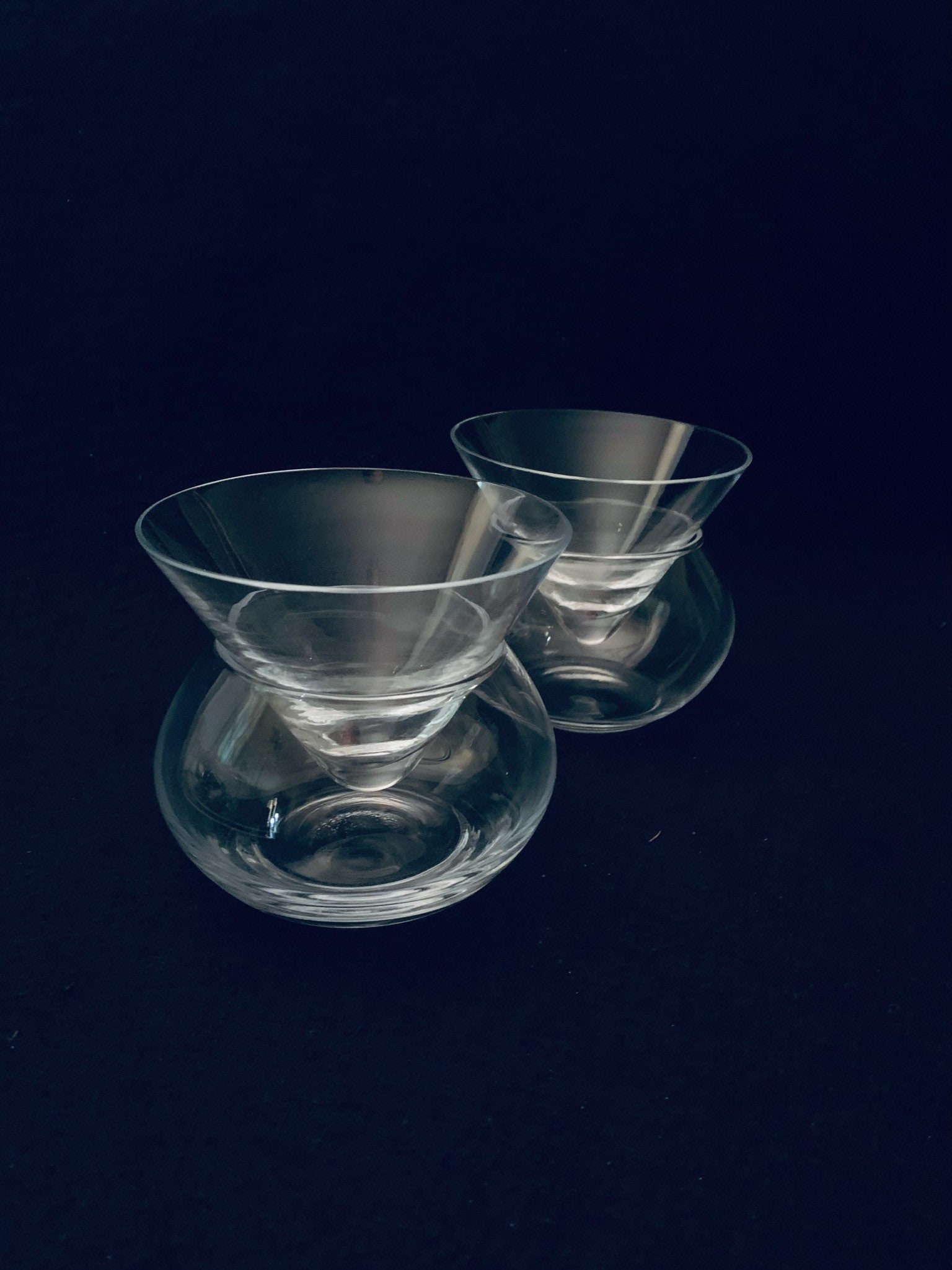 Stemless Martini Glasses With Chiller Elegant Chilled Bowl - Etsy