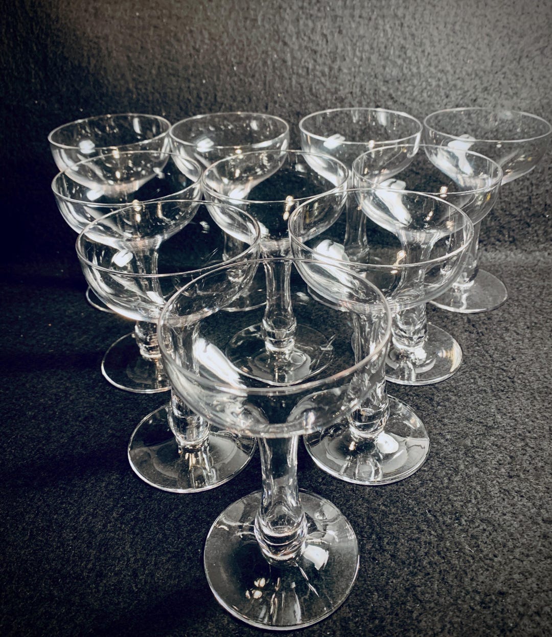 Hollow Fluted Stem Champagne Glasses, Hollow Stemmed Champagne Coupes ...