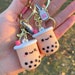 Cute Keychain, Boba Tea Keychain, Mini Cute Keychain, Keyring Keychain ...