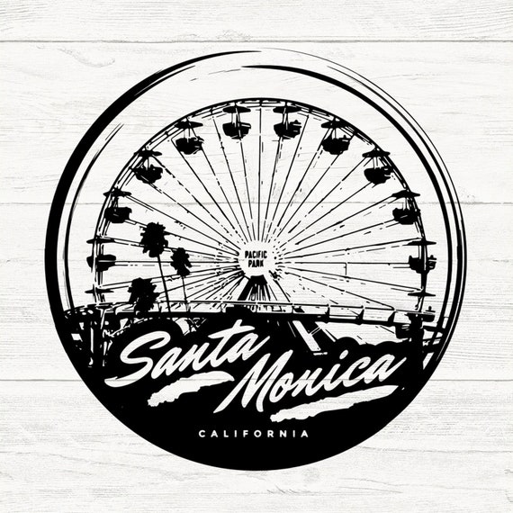 Santa Monica Eps Santa Monica Svg Santa Monica Png | Etsy