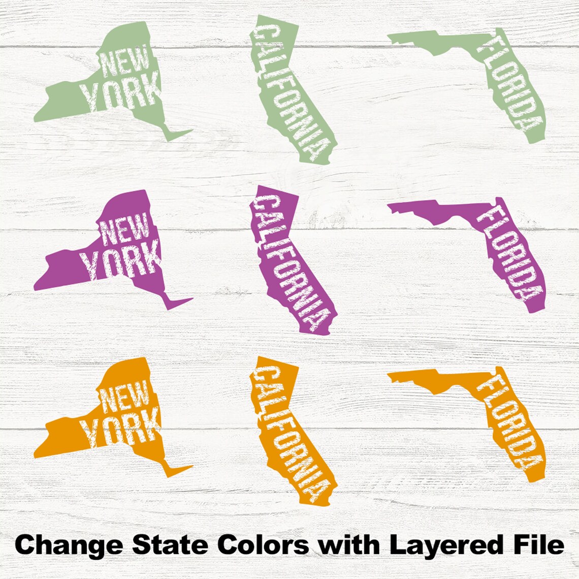 50 States Eps 50 States Svg United States Svg USA Svg - Etsy