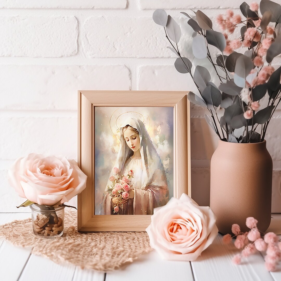 Our Lady of Fatima, Catholic Watercolor Painting, DIGITAL DOWNLOAD ...