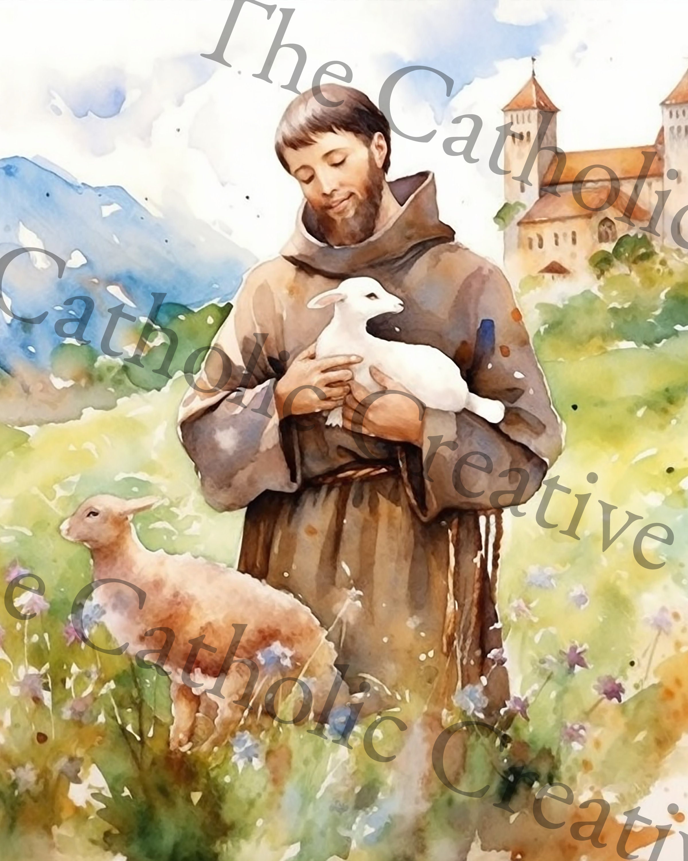 St Francis of Assisi DIGITAL DOWNLOAD Catholic Printable St - Etsy