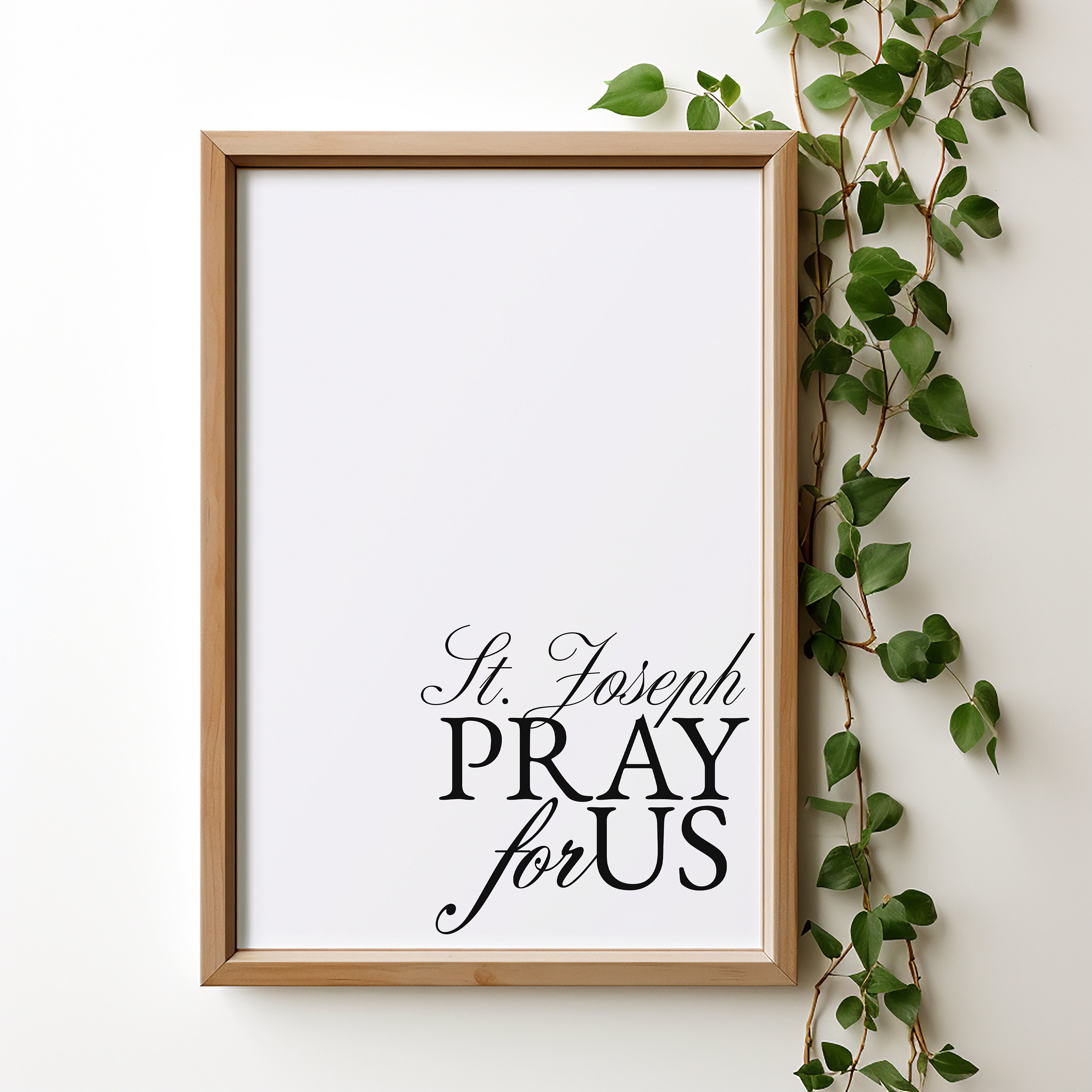 St Joseph Art Pray for Us SVG St Joseph Svg Catholic SVG - Etsy