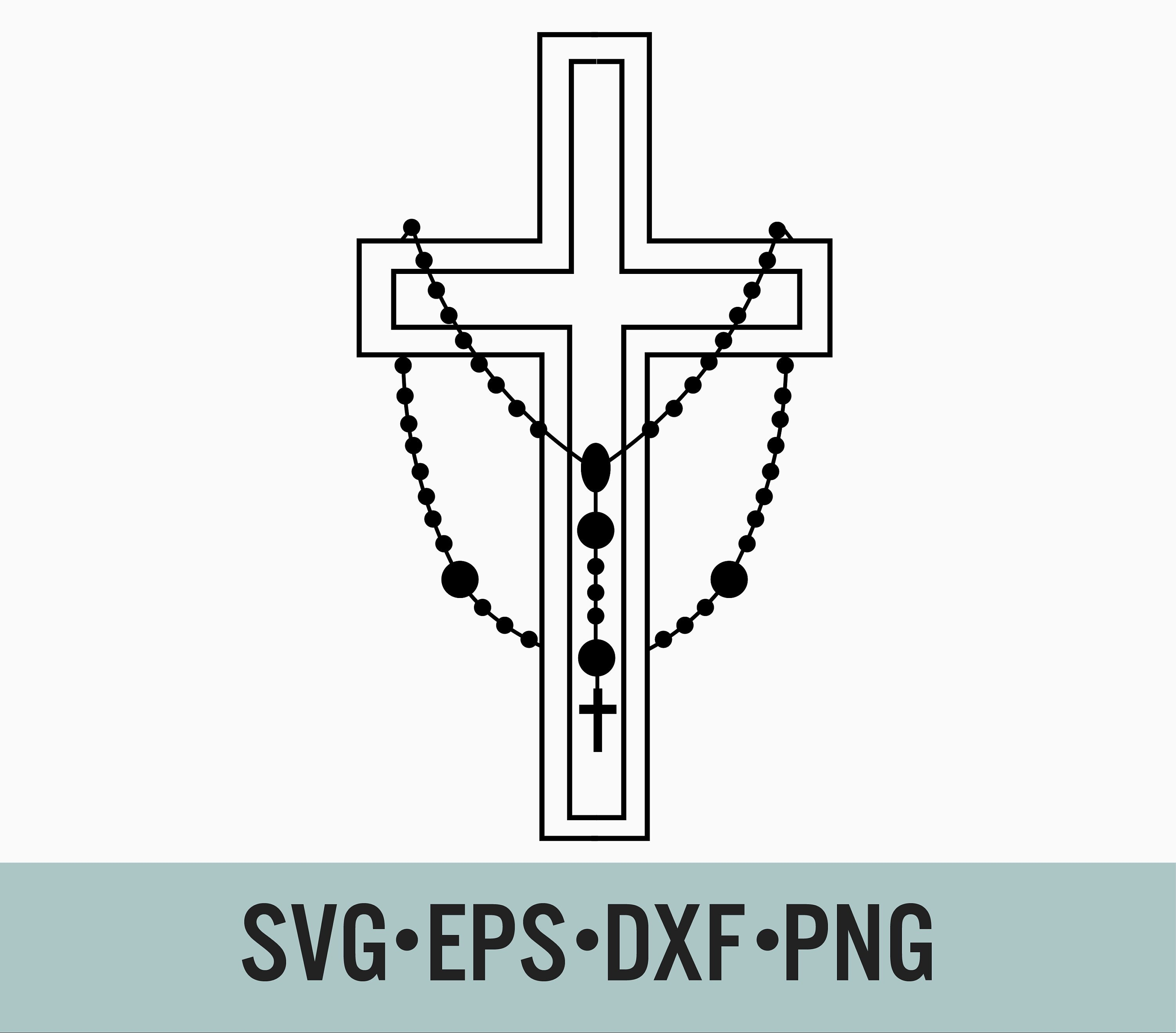 Rosary Catholic SVG Religious SVG Printable File Rosary - Etsy Australia