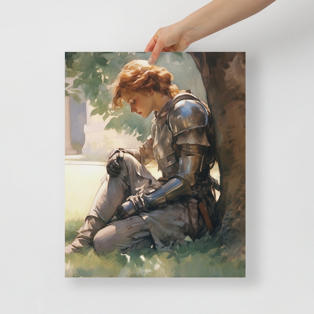 Saint Joan of Arc Poster Print, Catholic Art Print, Patron Saint of ...