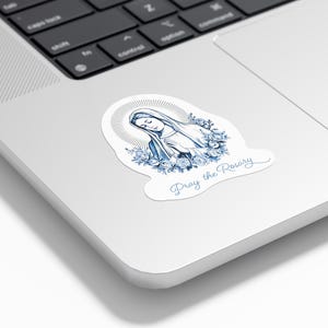 Blessed Virgin Mary Vinyl Decal Sticker, Catholic Stickers for Water ...