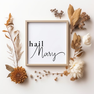 Hail Mary SVG, Catholic SVG Design, Cricket, Sublimation, Christian SVG ...
