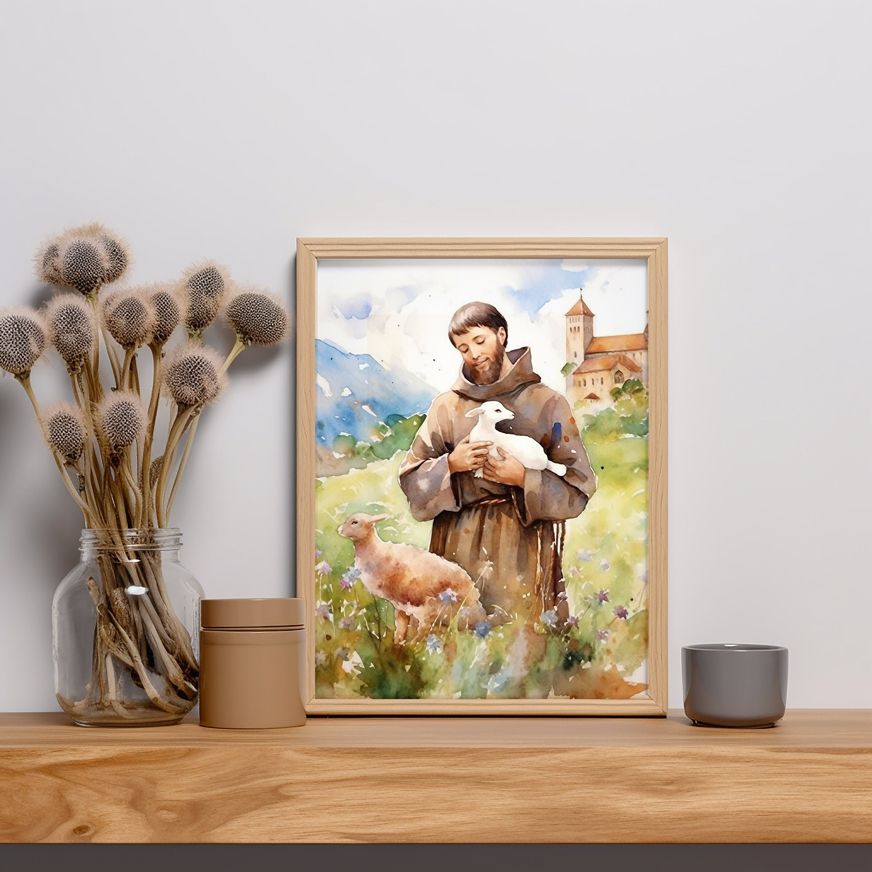 St Francis of Assisi DIGITAL DOWNLOAD Catholic Printable St - Etsy