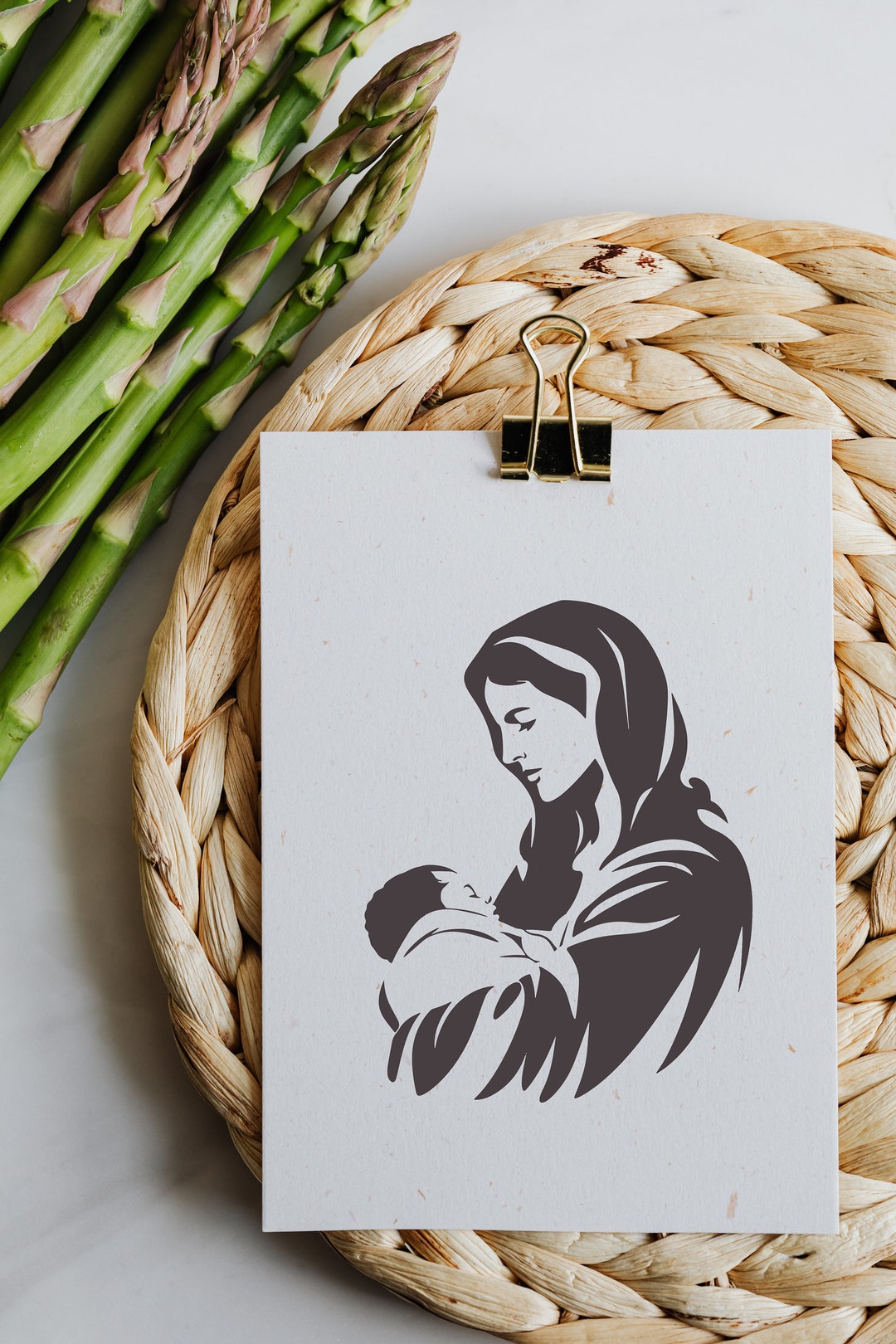 Madonna and Child SVG, Christmas Svg, Png, Nativity Scene Engraving ...