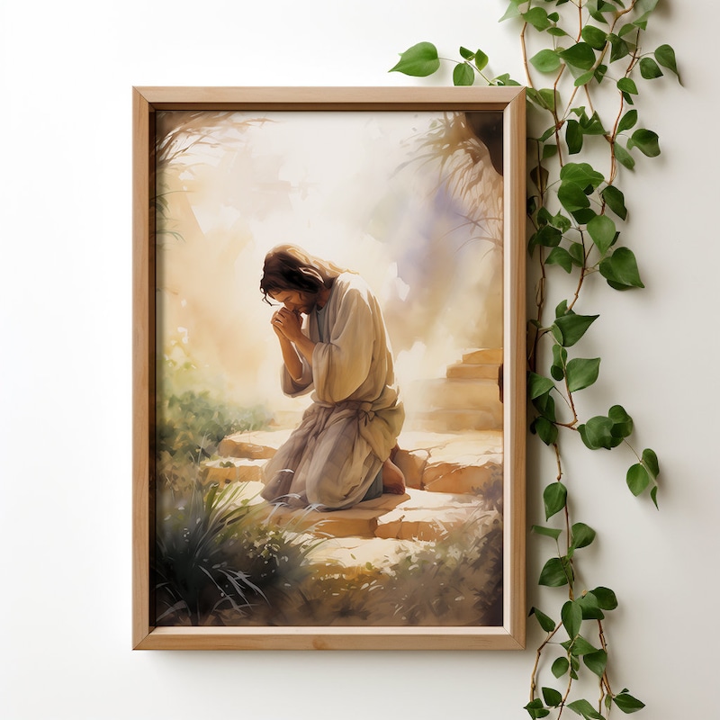 Catholic Art Print Agony - Etsy UK