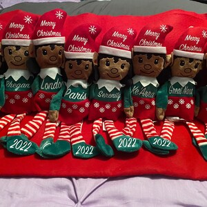 Personalized Christmas Elf, Stuffed Elf, Stocking Stuffer, Multicultural Plush Elves, Christmas ...