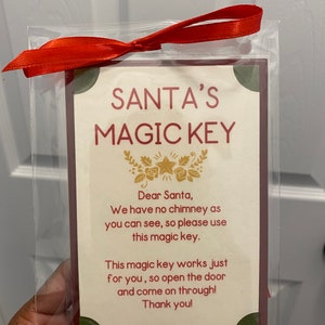 Handmade Magic Santa Key With Poem, Santa’s Magic Key, Magic Key No ...