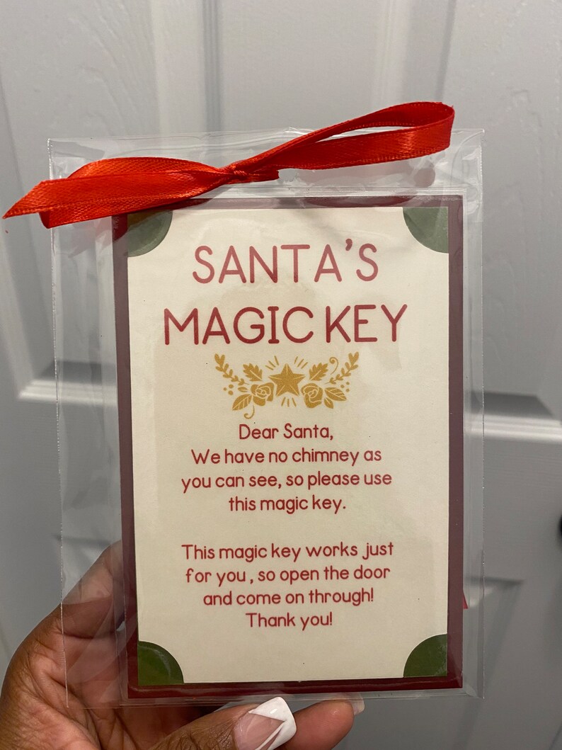 Handmade Magic Santa Key With Poem, Santa’s Magic Key, Magic Key No ...