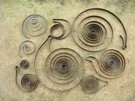 9 Vintage Coils Clock Mainsprings Sprung Handmade Steel - Etsy