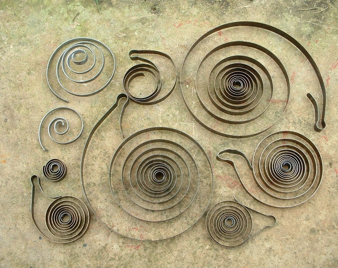 9 Vintage Coils Clock Mainsprings Sprung Handmade Steel - Etsy