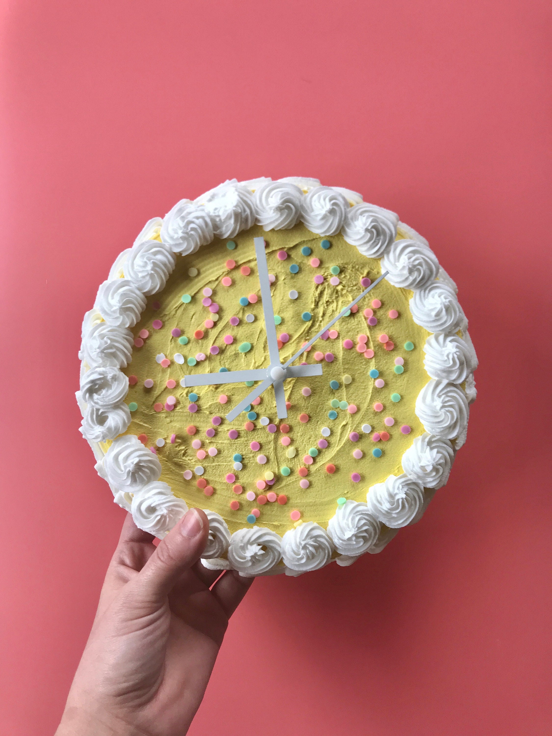 Cake Clock/ Decorative Wall Clock/ Y2k Aesthetic Home Decor/ Cute Cake ...