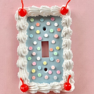Cake Light Switch Cover/ Food Decor/ Faux Cake Home Decor/ Square Light ...