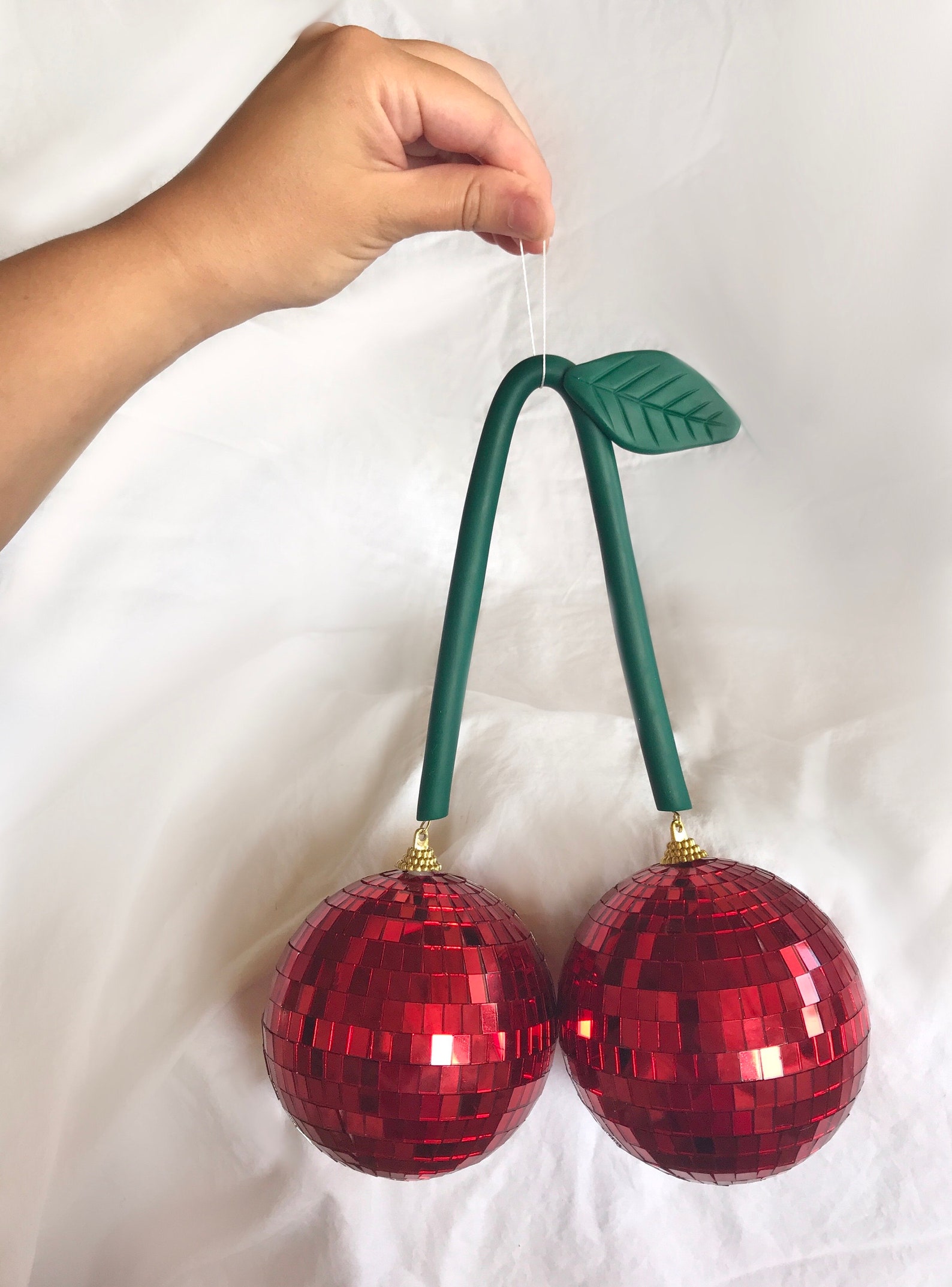 Disco Cherry Home Decor Sculpture/ Disco Ball Fruit/ Fruit Art - Etsy