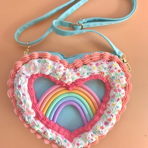 Heart Shaped Cake Purse/ Frosted Kawaii Purse/ Cute Cake Handbag ...