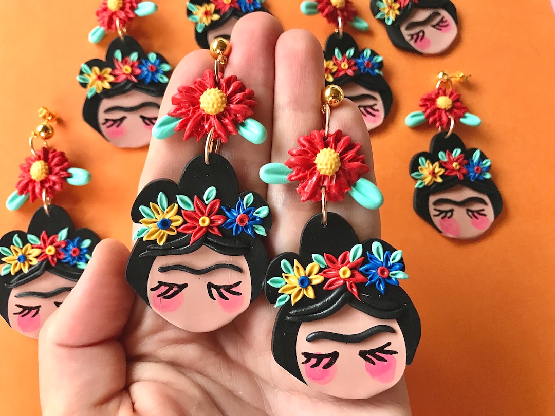 Frida Kahlo Earrings/ Feminist Icon Frida Kahlo Jewelry/ Frida Kahlo ...