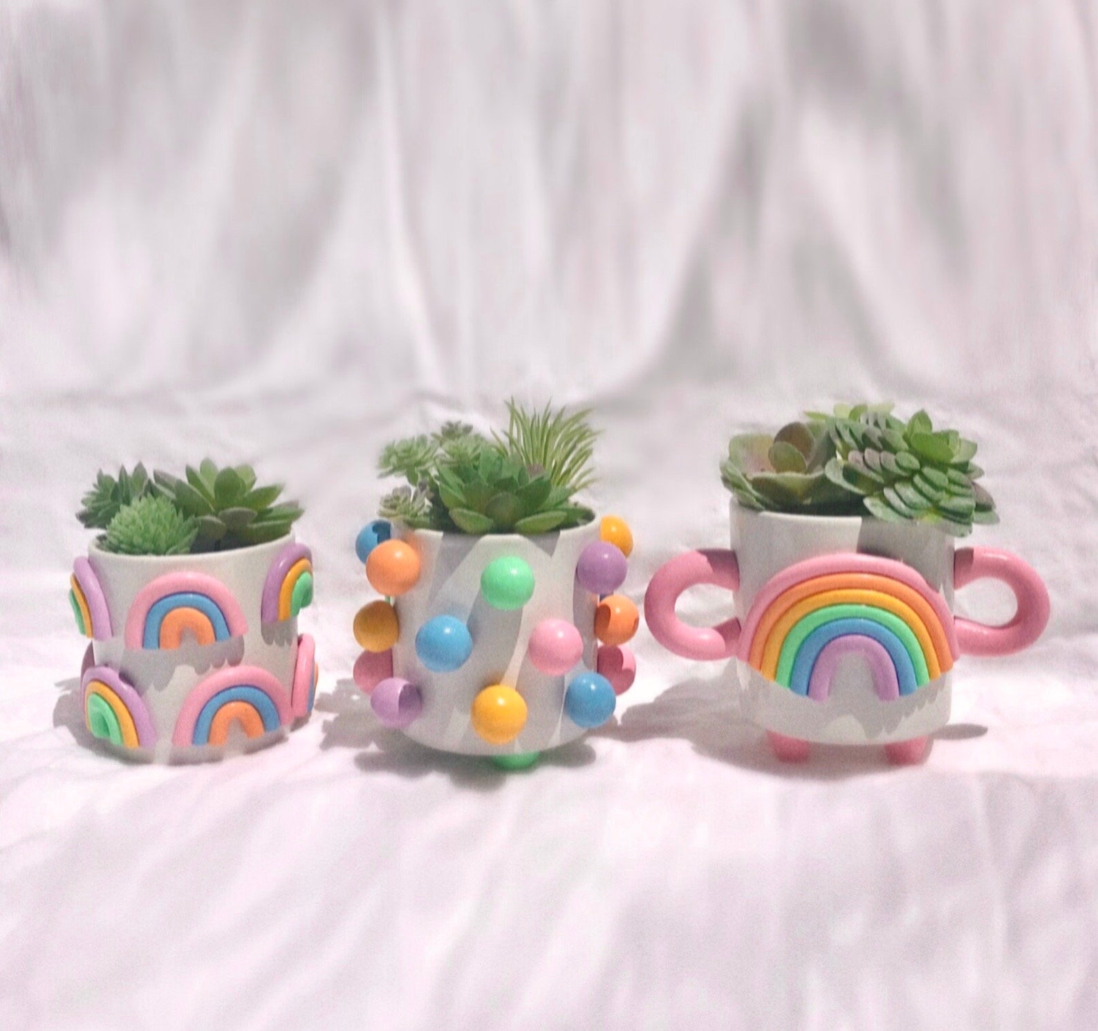 Colorful Planter Pots/ Rainbow Planter/ Succulent Planters/ - Etsy Canada
