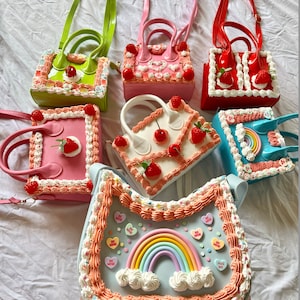 Rectangle Cake Purse/ Frosted Kawaii Purse/ Cute Cake Handbag ...