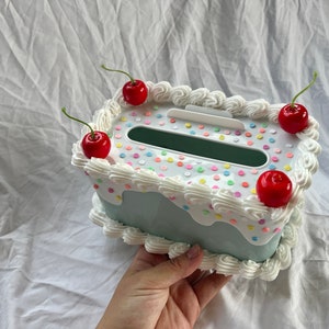 Cake Tissue Box/ Decorative Tissue Box Cover/ Aesthetic Home Decor ...