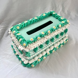 Cake Tissue Box/ Decorative Tissue Box Cover/ Vintage Cake Coquette ...