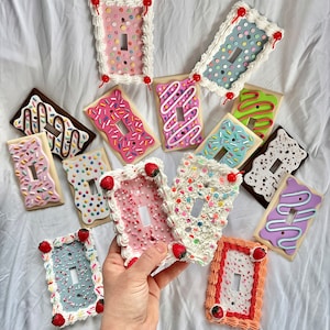 Cake Light Switch Cover/ Food Decor/ Faux Cake Home Decor/ Square Light ...