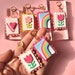 Postage Stamp Earrings/ Rainbow Tulip Daisy Heart Stamp Earring/ Cute ...