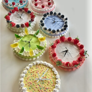 Cake Clock/ Decorative Wall Clock/ Y2k Aesthetic Home Decor/ Cute Cake ...