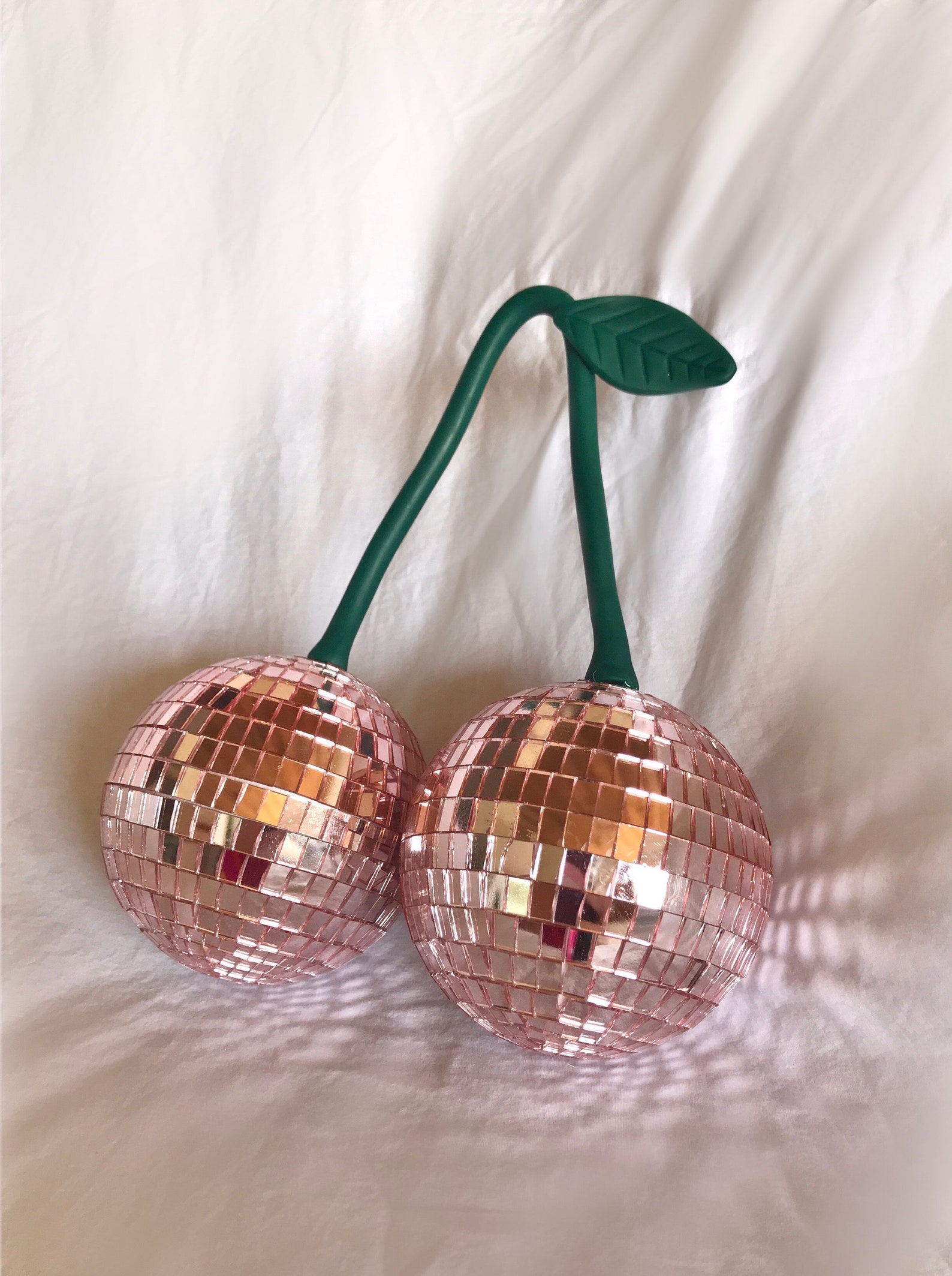 Disco Cherry Home Decor Sculpture/ Disco Ball Fruit/ Fruit Art - Etsy