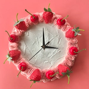 Cake Clock/ Decorative Wall Clock/ Y2k Aesthetic Home Decor/ Cute Cake ...