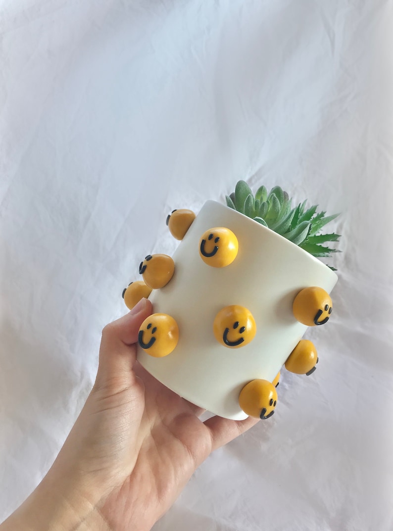 Retro Eclectic Colorful Planters/ Cute Ceramic Planter/ - Etsy