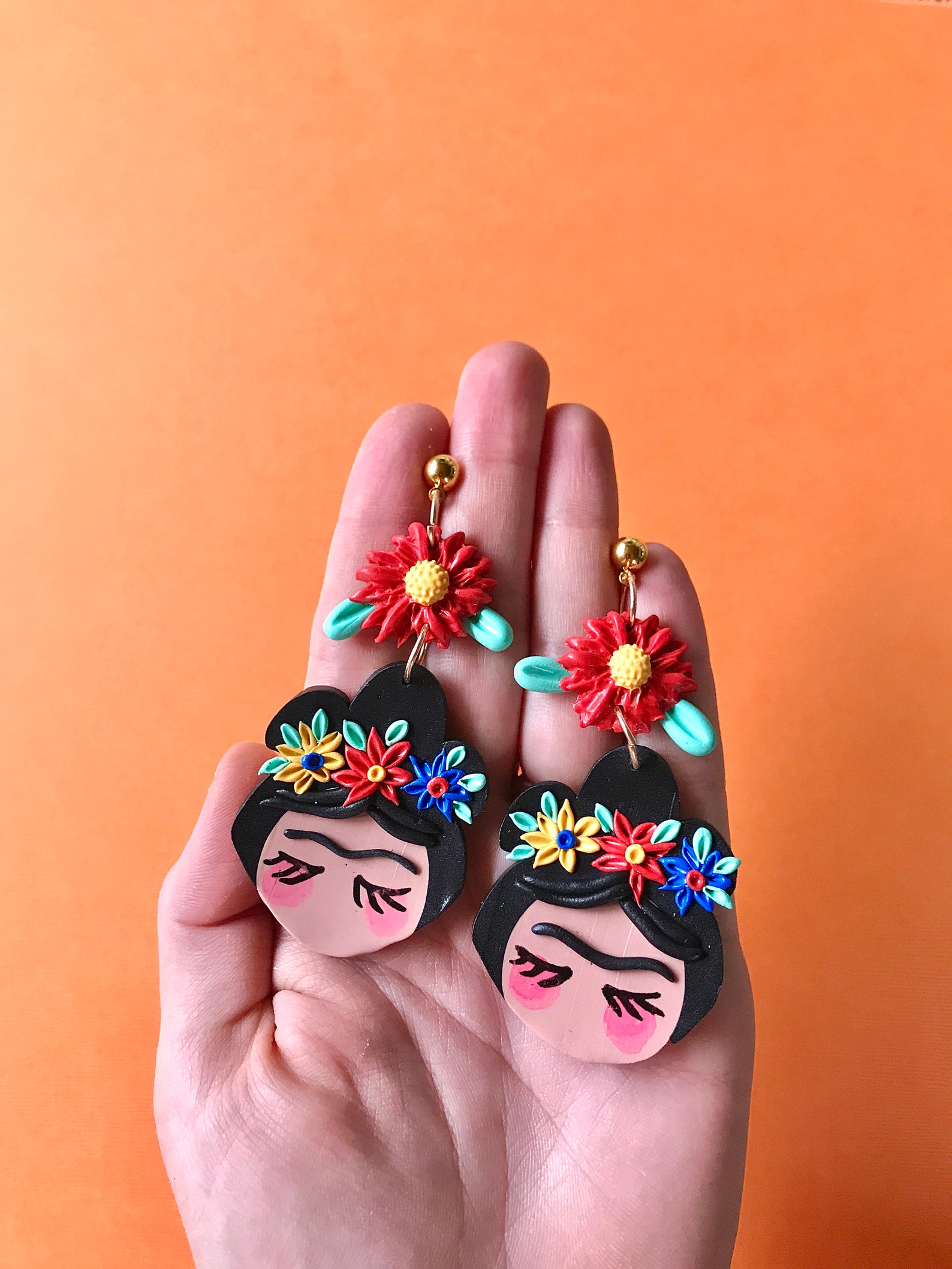 Frida Kahlo Earrings/ Feminist Icon Frida Kahlo Jewelry/ Frida - Etsy