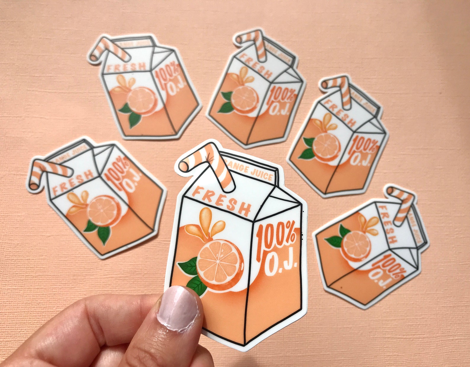 Orange Juice Carton Sticker/ Strawberry Milk Carton Sticker/ | Etsy