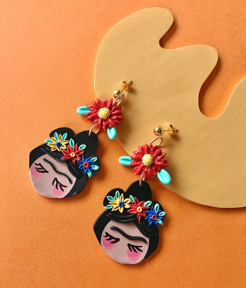 Frida Kahlo Earrings/ Feminist Icon Frida Kahlo Jewelry/ Frida - Etsy