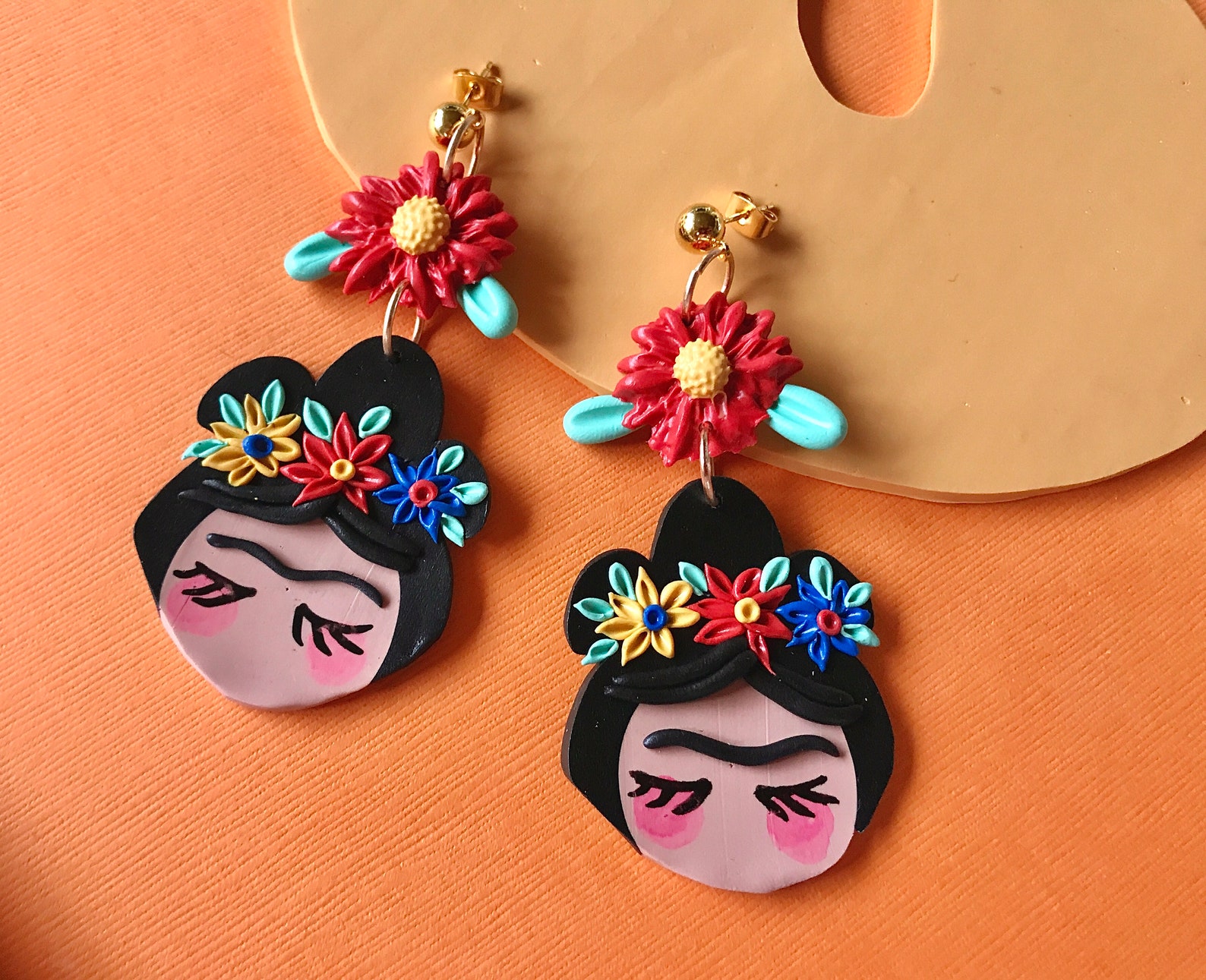 Frida Kahlo Earrings/ Feminist Icon Frida Kahlo Jewelry/ Frida - Etsy