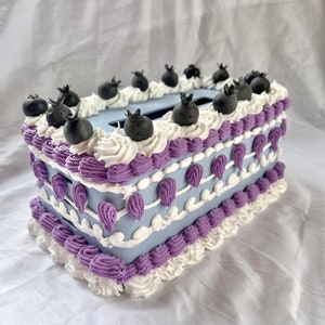 Cake Tissue Box/ Decorative Tissue Box Cover/ Vintage Cake Coquette ...
