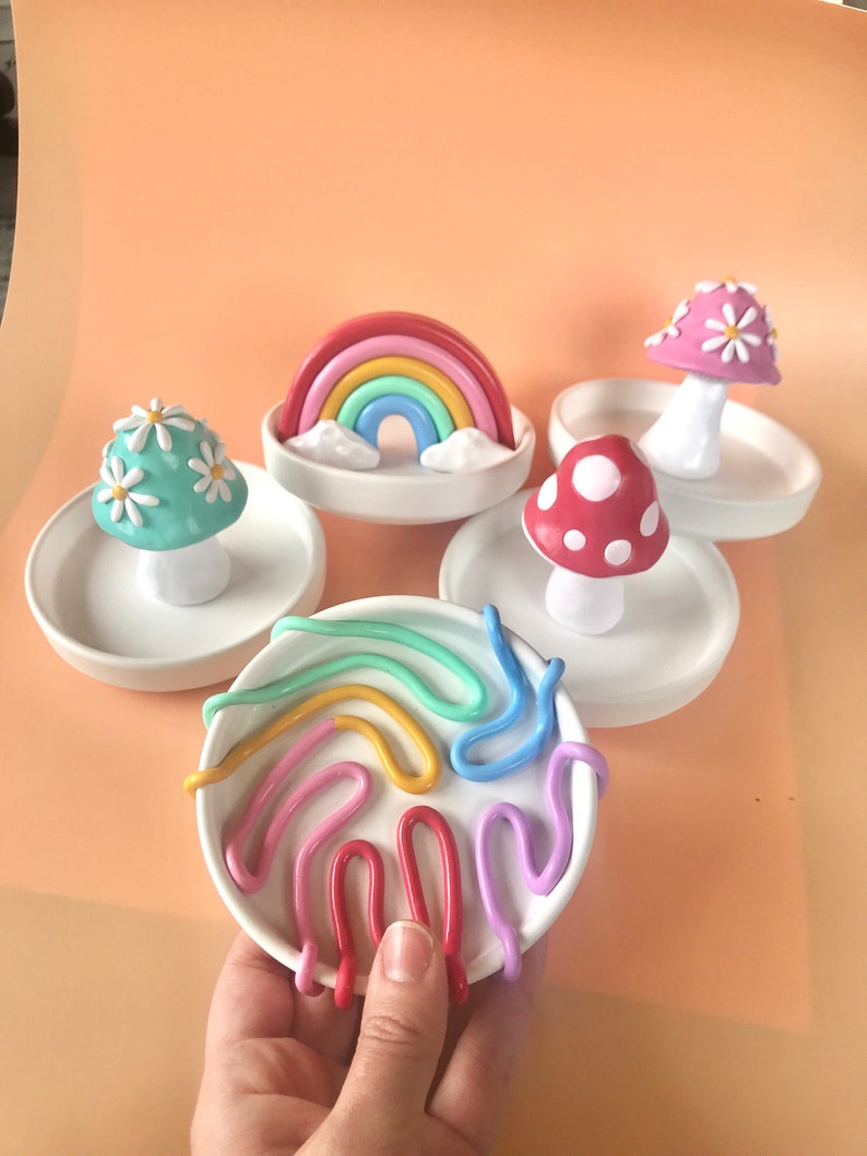 Colorful Trinket Dish/ Fun Jewelry Dish/ Boho Home Decor/ | Etsy