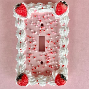 Cake Light Switch Cover/ Food Decor/ Faux Cake Home Decor/ Square Light ...