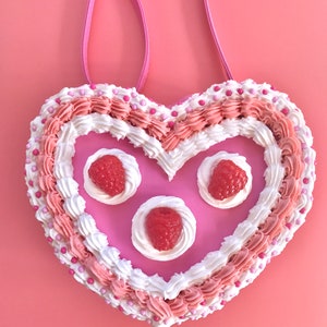 Heart Shaped Cake Purse/ Frosted Kawaii Purse/ Cute Cake Handbag ...