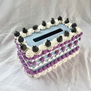 Cake Tissue Box/ Decorative Tissue Box Cover/ Vintage Cake Coquette ...