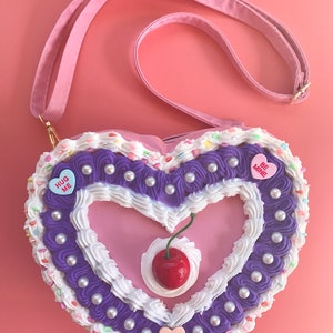 Heart Shaped Cake Purse/ Frosted Kawaii Purse/ Cute Cake Handbag ...